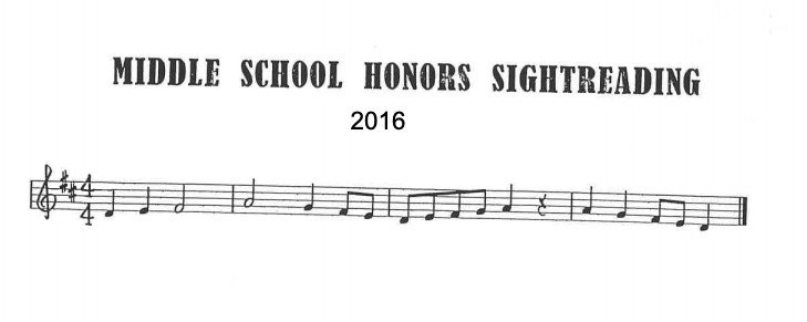 Past Sight Reading Examples – North Carolina Music Educators Association